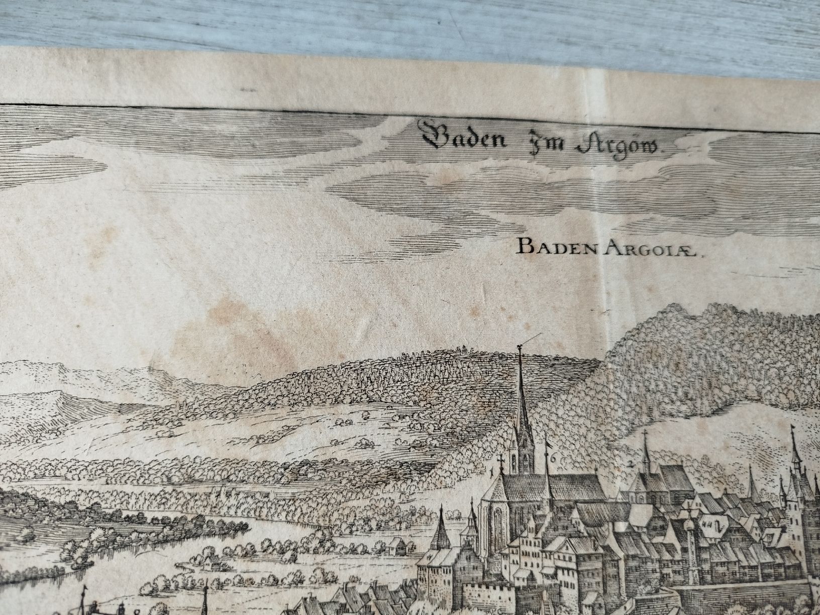 Alter Kupferstich? Baden Aargau, Matthäus Merian 1642-1672 (Gebraucht ...