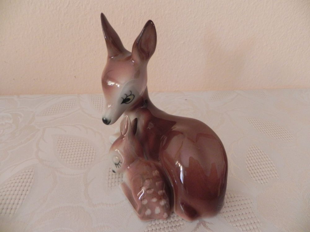 Vintage Porzellanfigur Reh mit Rehkitz Gräfenthal (Gebraucht) in Minusio für CHF 21 – mit ...