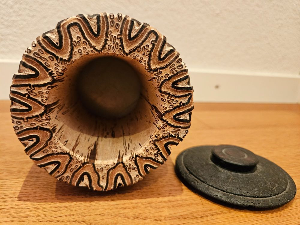 Holz Dose Box Schatulle Deko Boho Ethno Natur Neuseeland (Gebraucht) in ...