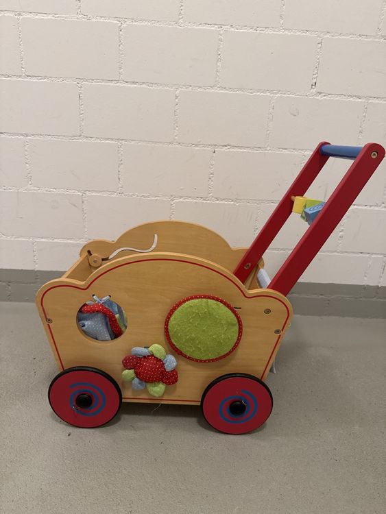 Wooden Baby Walker Activity Trolley Push Toy Cart for Toddle (Gebraucht ...