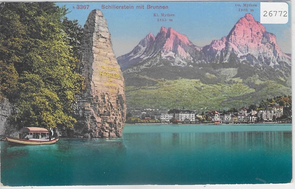 Schillerstein mit Brunnen - Litho (Gebraucht) in Ettingen für CHF 2 – mit Lieferung auf Ricardo ...
