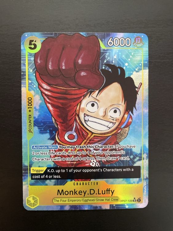 One Piece Monkey.D.Luffy (op07-109) NM ENG (Neu (gemäss Beschreibung ...