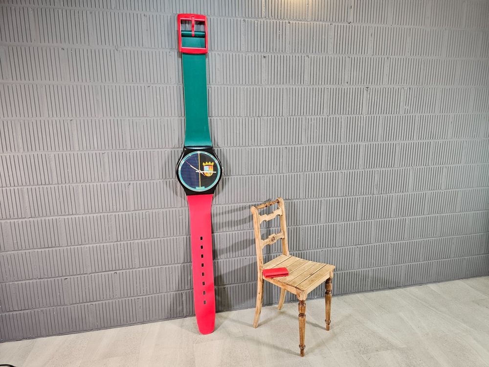 1987 Maxi Swatch Gent Sir Wanduhr Deco Wall Clock Swiss Made (Gebraucht ...