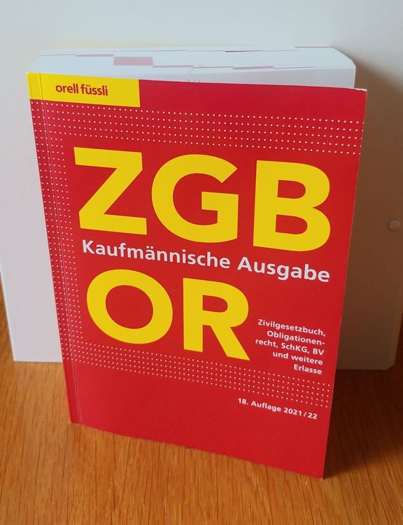 ZGB / OR Kaufmännische Ausgabe - 18. Auflage [Buch] (Gebraucht) in ...