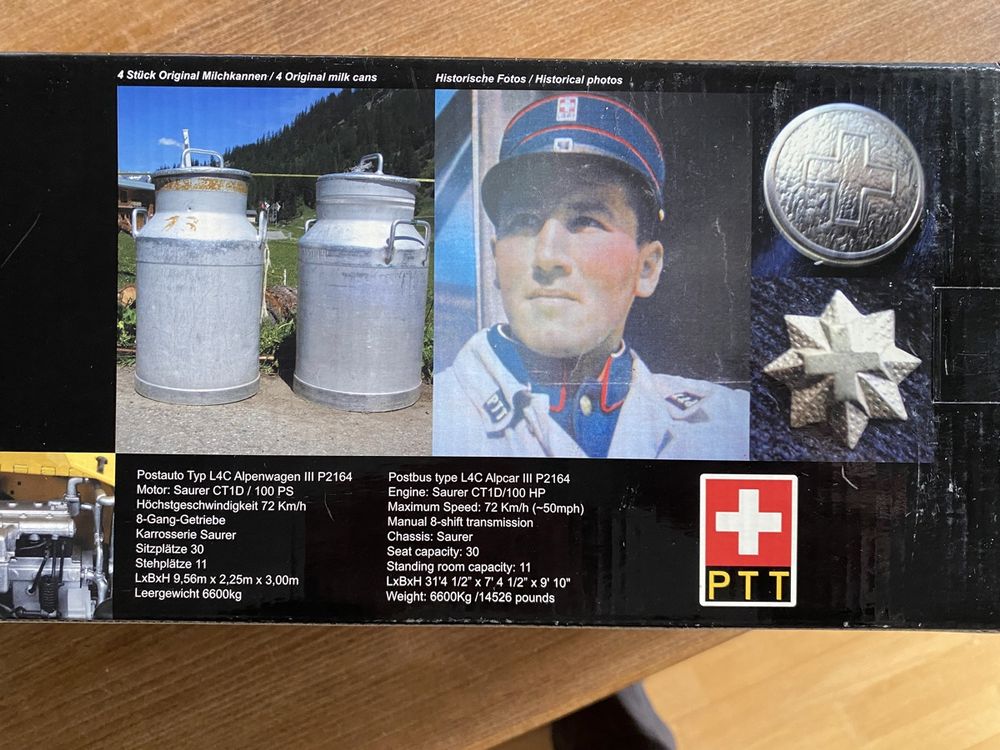 Postauto P 2164 Alpenwagen Saurer 1951 M 1:24 (Neu und originalverpackt ...