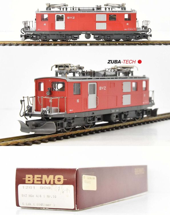 Bemo 1261506 E-Lok HGe 4/4 I BVZ H0m GS Analog mit OVP (Gebraucht) in ...