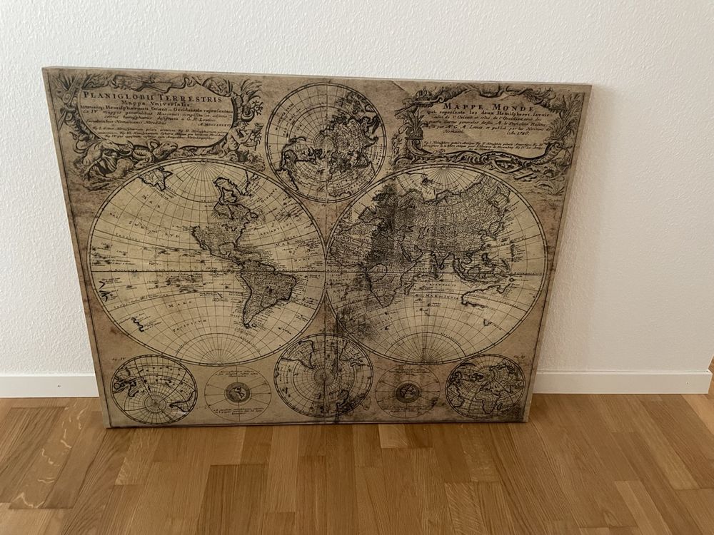 Grosse Weltkarte Leinwand (Neu (gemäss Beschreibung)) in Dübendorf für CHF 10 – nur Abholung auf ...