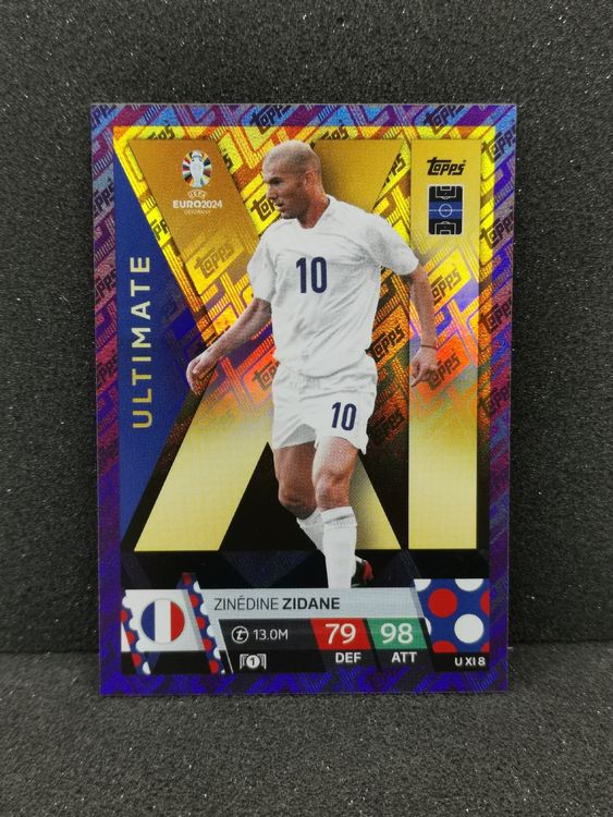 Match attax euro 2024 Zinedine Zidane Ultimate Purple (Gebraucht) in Einsiedeln für CHF 9 – mit ...