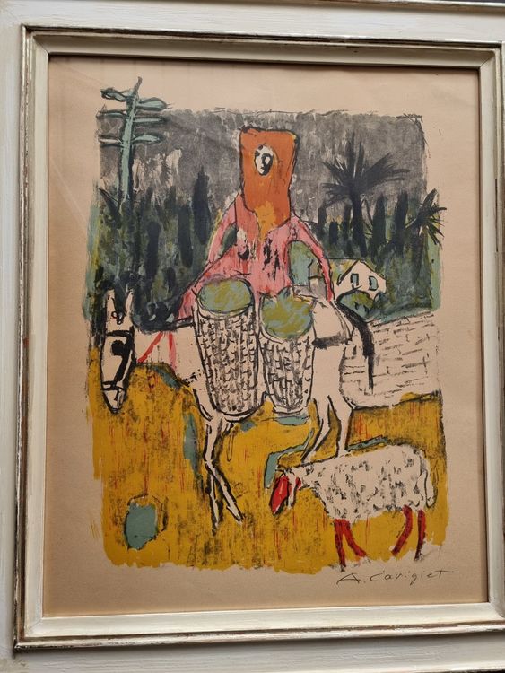 ALOIS CARIGIET LITHOGRAPHIE SIGNIERT MIT RAHMEN | Kaufen auf Ricardo