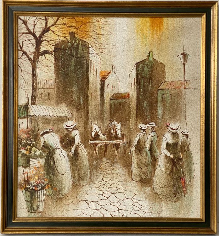 Strassenszene Gemälde unleserlich sign. (Gebraucht) in Root für CHF 75 – mit Lieferung auf ...