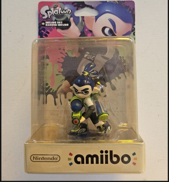 Lot 3 amiibo première édition blister Mario Bowser Inkling B (Gebraucht ...