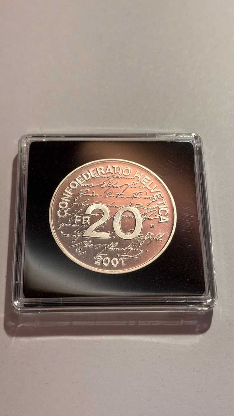 Pièce commémorative 20.- / 2001 (Johanna Spyri) (D'occasion) à Fétigny ...