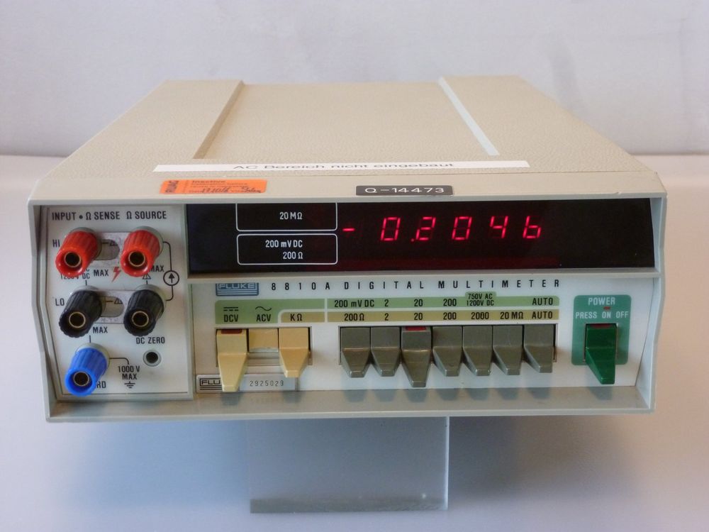 Fluke 8810A Digital Multimeter (ohne AC Messbereich) (Gebraucht) in ...