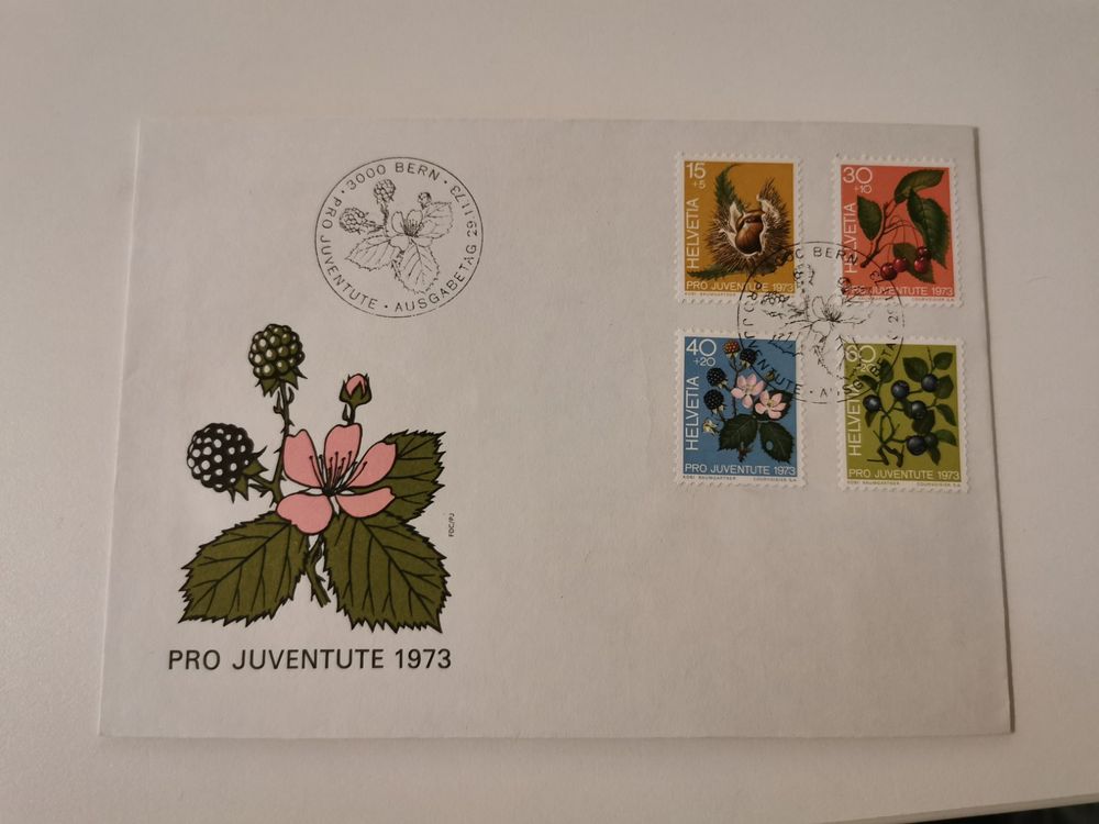 Briefmarken 3000 Bern Helvetia Pro Juventute 1973 (Gebraucht) in Fischbach-Göslikon für CHF 1 ...