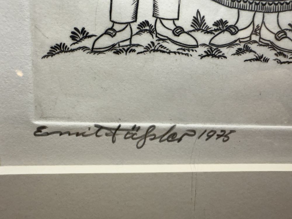 Grafik / Druck von Appenzell Signiert: Emil Fässler, 1975 (Gebraucht ...
