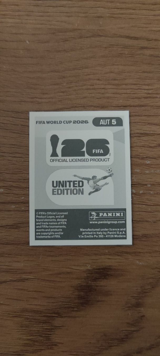Panini FIFA World Cup 2026 Sticker - AUT 5 - Kevin Danso (Neu und ...