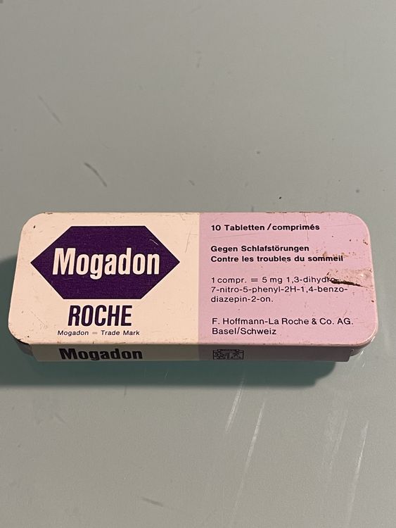 Mogadon Roche Vintage Blechdose Sammlerdose leer (Gebraucht) in Locarno ...