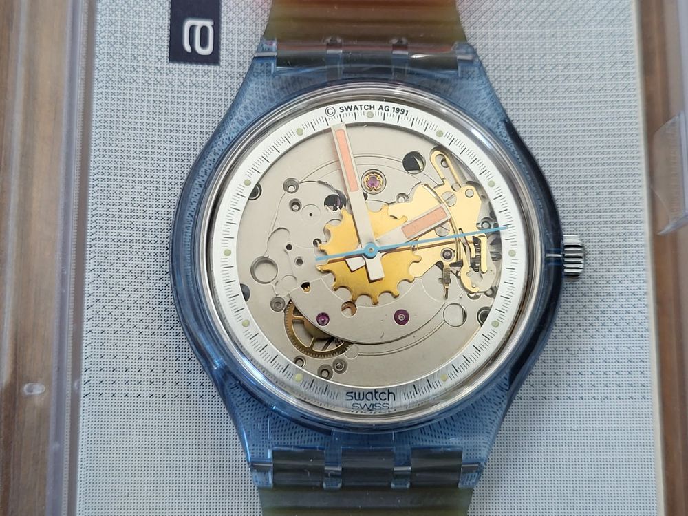 SWATCH AUTOMATIC SAN100 BLUE MATIC NEU (Neu und originalverpackt) in Lommiswil für CHF 45 – mit ...