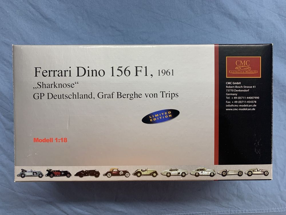 Ferrari Dino 156 F1 1961 „Sharknose“ 1:18 CMC (Neu und originalverpackt ...