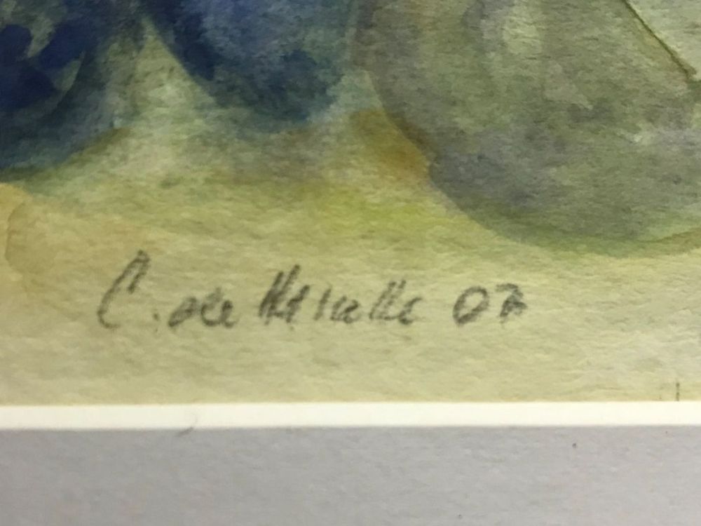 Grete de Hesselle - Karaffe mit Obst(Aquarell, sign. & dat.) (Gebraucht) in Hünenberg für CHF 80 ...