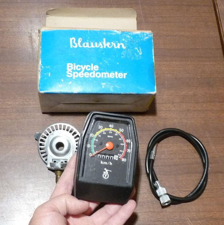 Velo Tacho Speedometer Blaustern mit Schnecke und Kabel (Neu und ...