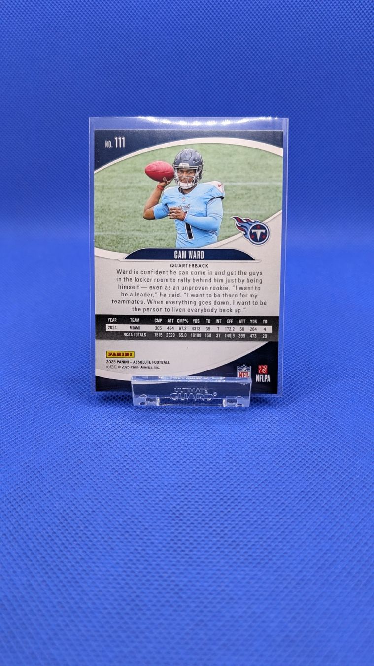 2025 Panini Absolute Football Cam Ward Tennessee Titans (Neu (gemäss ...