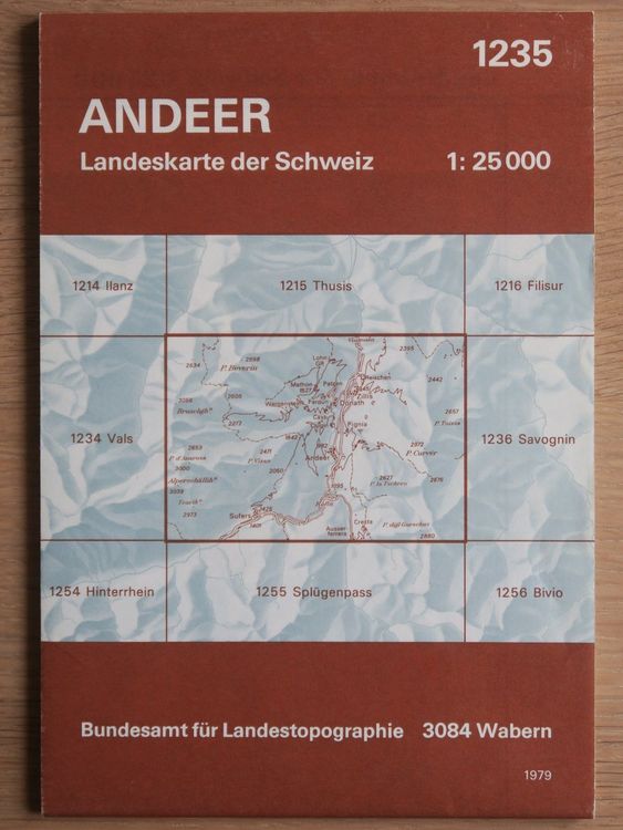 Landeskarte 1:25000 – 1235 Andeer | Kaufen auf Ricardo