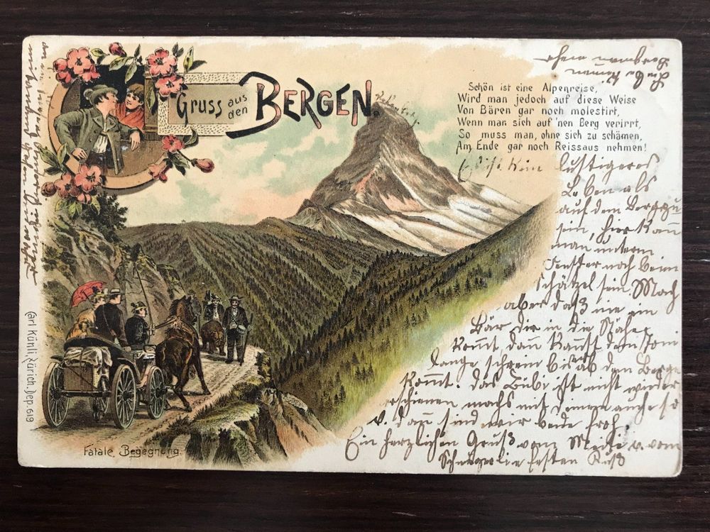 LITHO Gruss aus den Bergen 2 BILD 1899 | Kaufen auf Ricardo