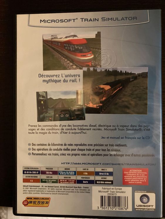 Microsoft Train Simulator, jeu PC 2001 (Gebraucht) in Lausanne für CHF ...