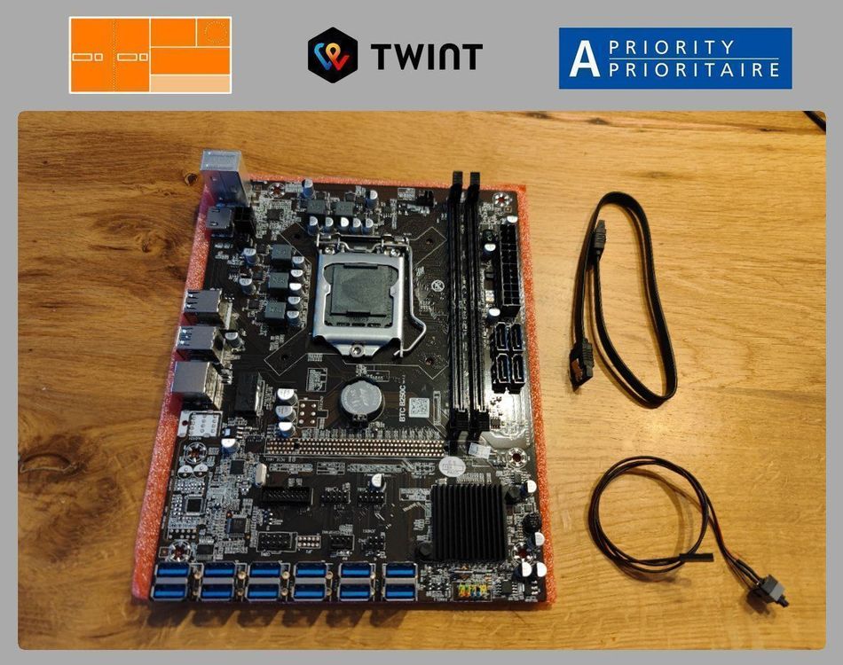 BTC B250C 12 GPU Mining Motherboard (Neu und originalverpackt) in ...