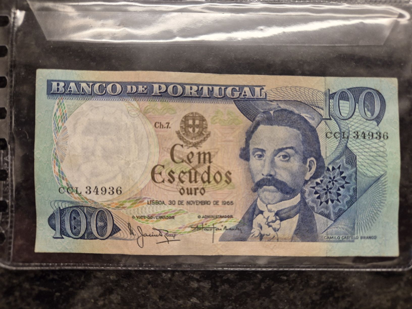 Portugal 100 Escudos Note - Banco de Portugal 1965! (Gebraucht) in ...