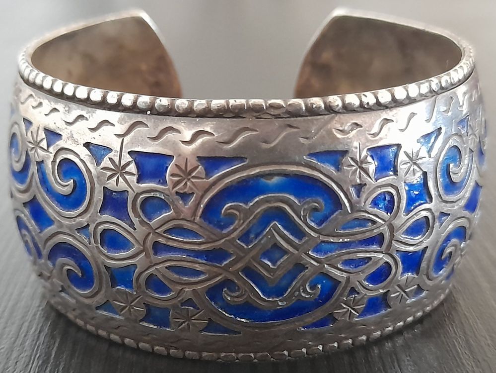 Bracelet en argent 800 émaillée (Gebraucht) in Lausanne für CHF 49 – mit Lieferung auf Ricardo ...