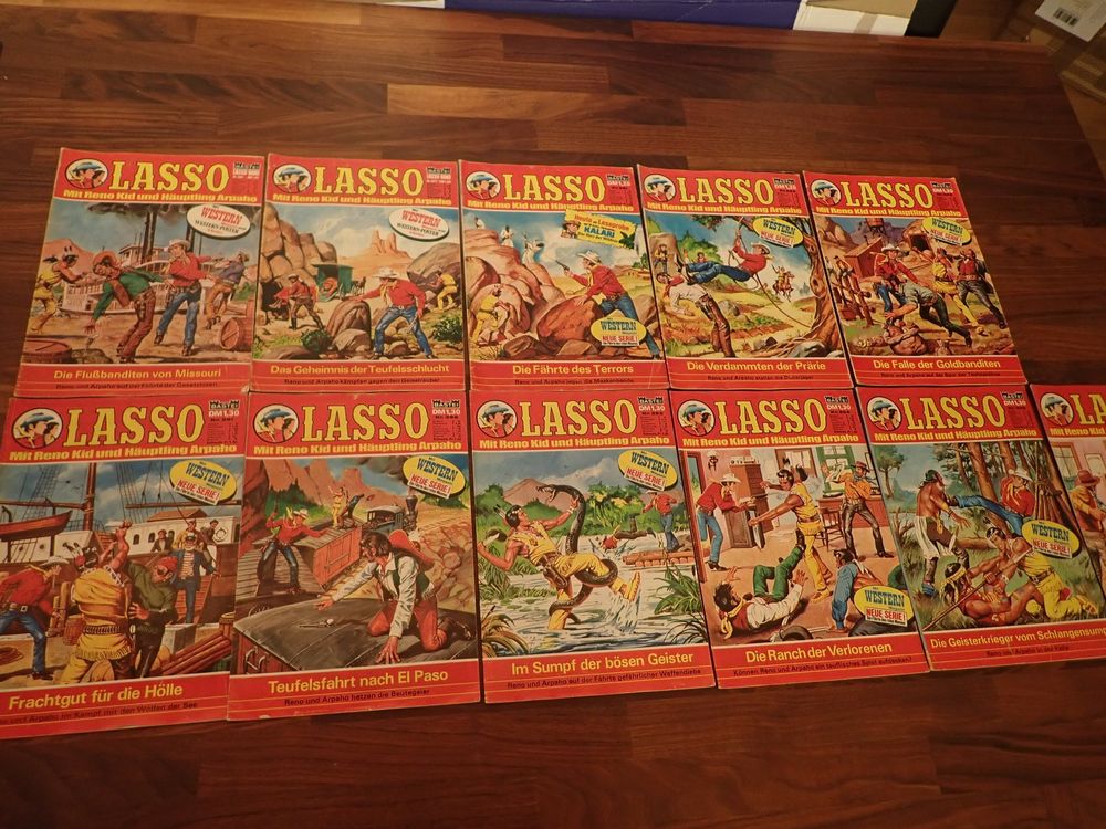 10 alte LASSO Comic Hefte BASTEI Verlag ab 1965 (Gebraucht) in ...