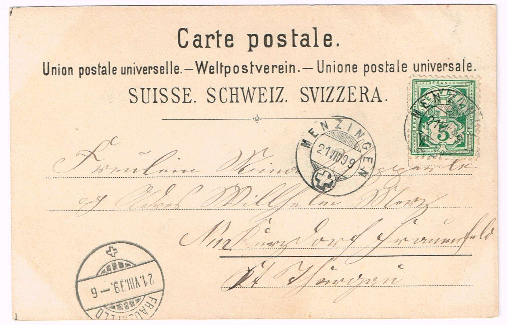 GUBEL bei Menzingen ZG 1899 Lithografie (Gebraucht) in Rothrist für CHF 25 – mit Lieferung auf ...