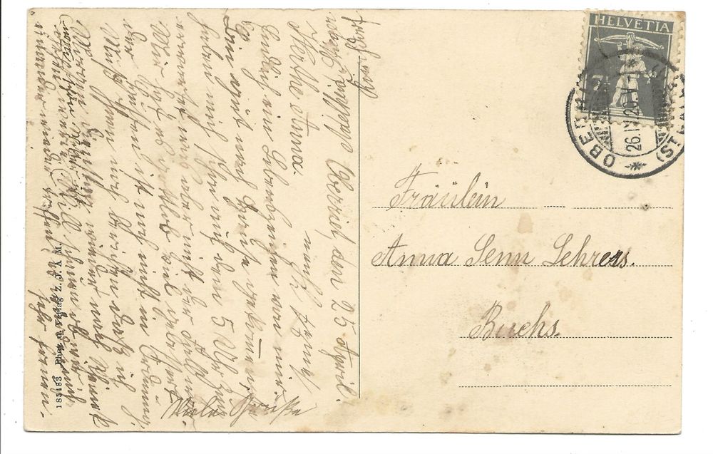 Oberriet (SG) Rheintal - Dorfstrasse - Schulhaus - 1920 (Gebraucht) in Engelburg für CHF 101.9 ...