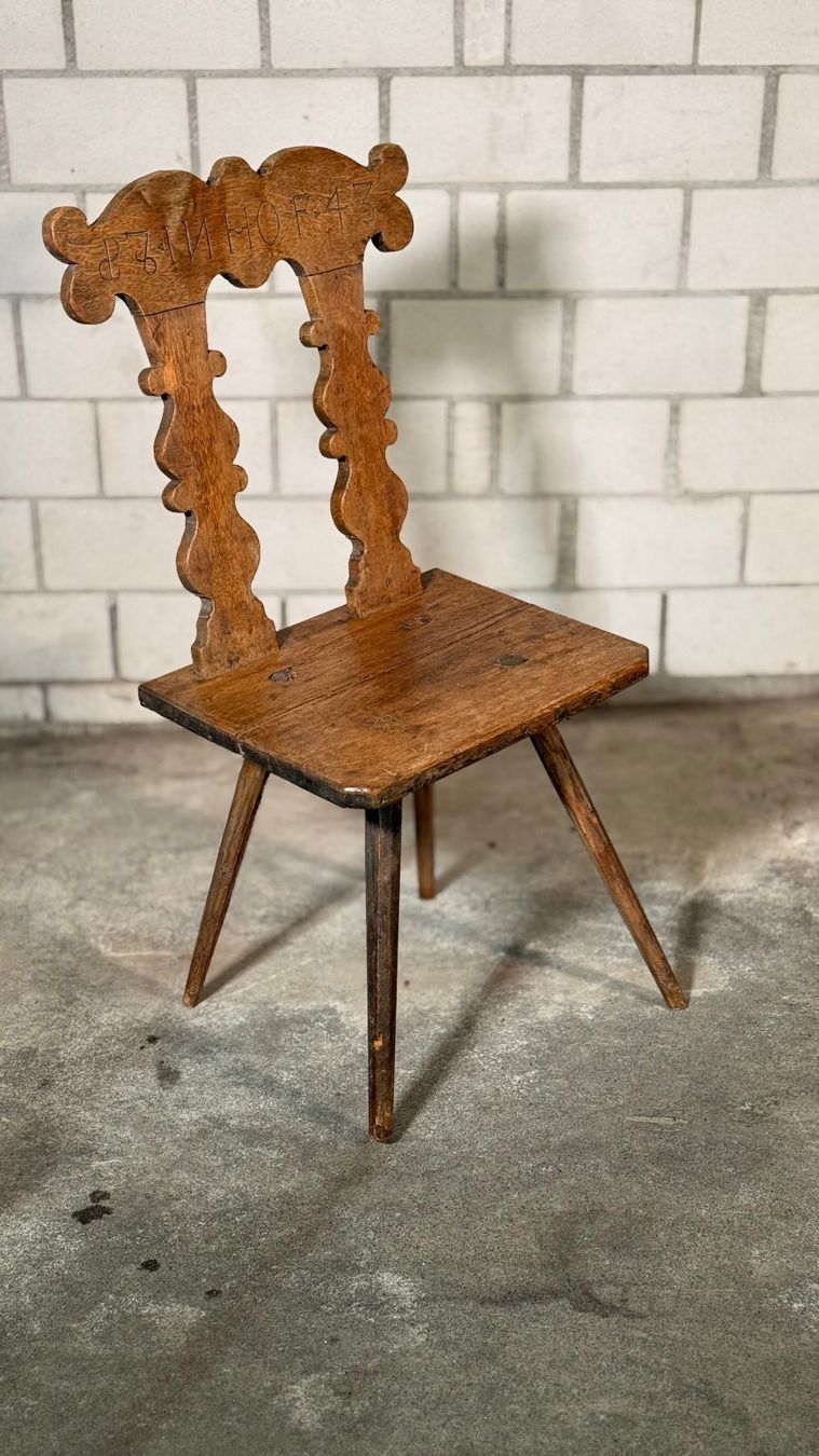 Historistischer Brettstuhl, Galgenstabelle (D'occasion) à Zürich pour ...