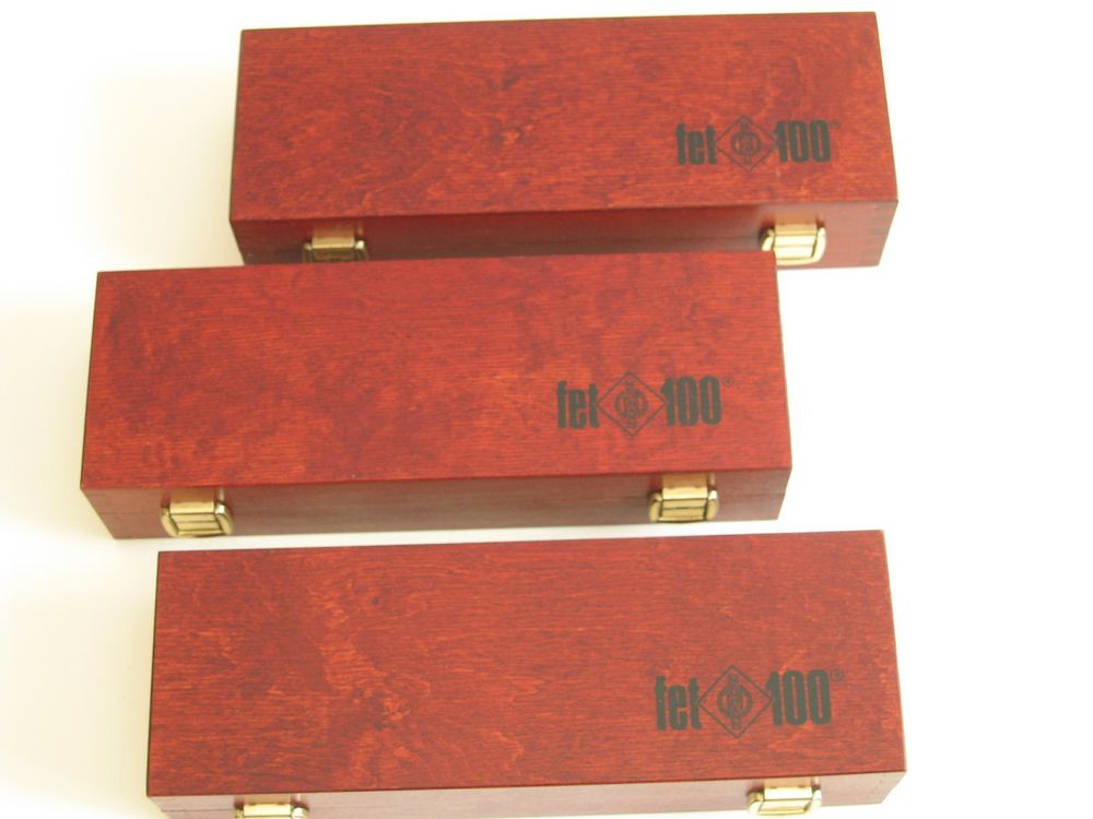 3x Neumann Mikrofon Holz-Box - für die Neumann fet 100 (Neu (gemäss ...
