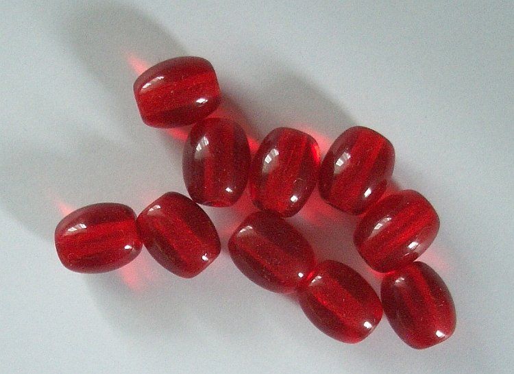 Glasperlen Rot 10x8 mm | Kaufen auf Ricardo