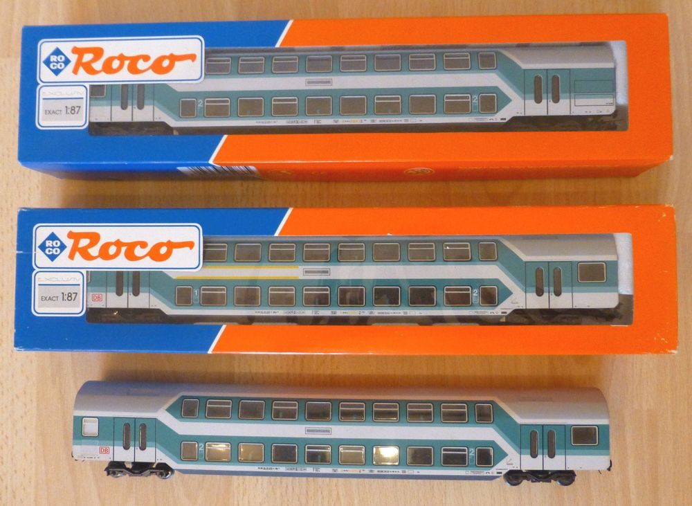 3x ROCO DB Doppelstock grün (Gebraucht) in Eskisehir/Türkei für CHF 106 ...