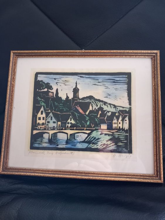 Original Holzschnitt Rheineck von Heinrich Herzig (Gebraucht) in Urnäsch für CHF 50 – mit ...