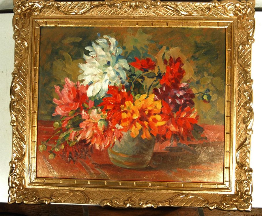 Blumenbild signiert | Kaufen auf Ricardo