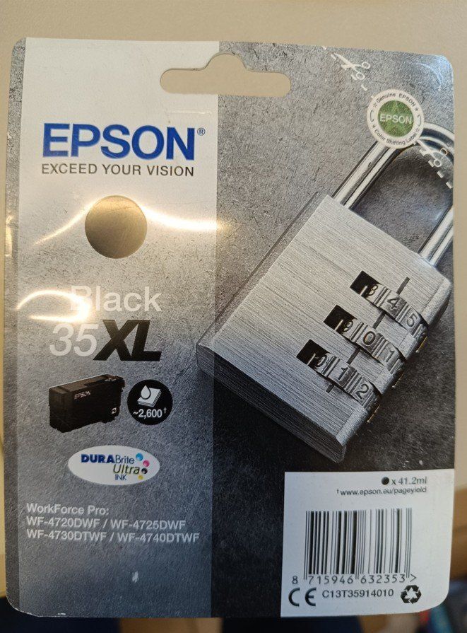 Epson WorkForce Pro WF-4720/WF-4740 black Ink, 35XL / T3591 (Neu und ...