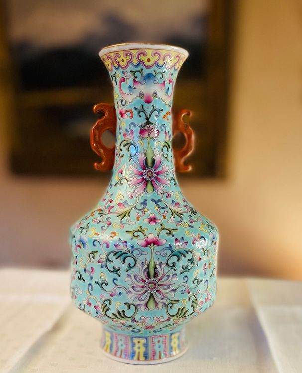 Chinesische Porzellanvase Qing-Dynastie, handbemalt (Gebraucht) in Kilchberg ZH für CHF 950 ...