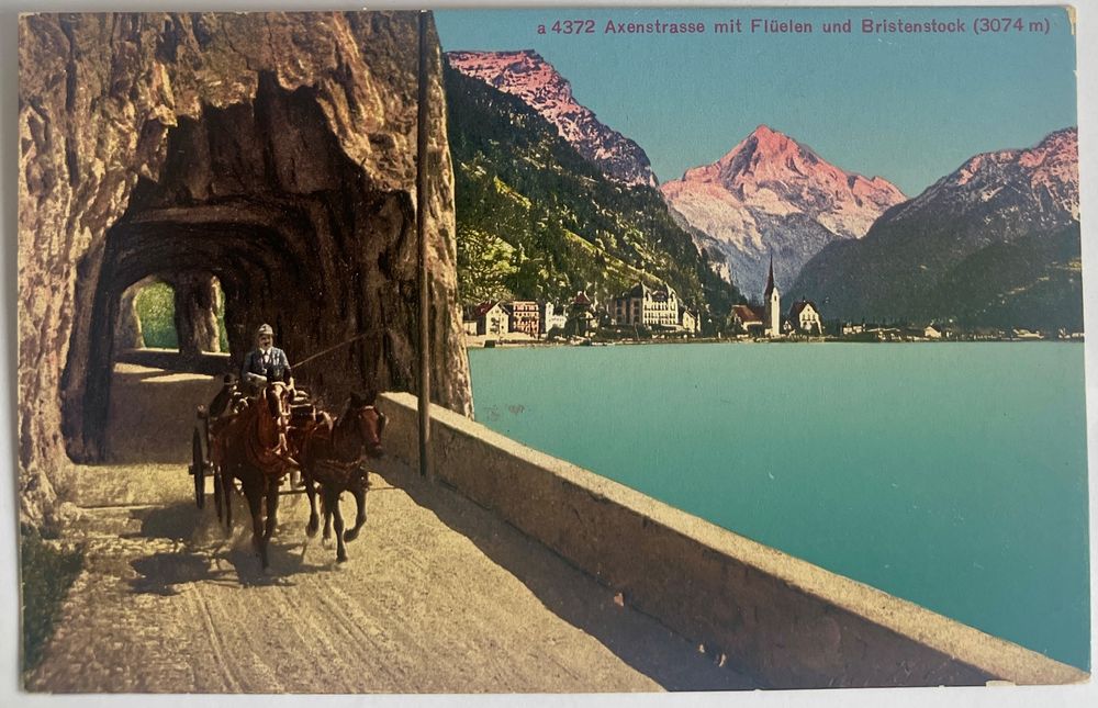 AK: FLÜELEN - AXENSTRASSE - Calèche | Kaufen auf Ricardo