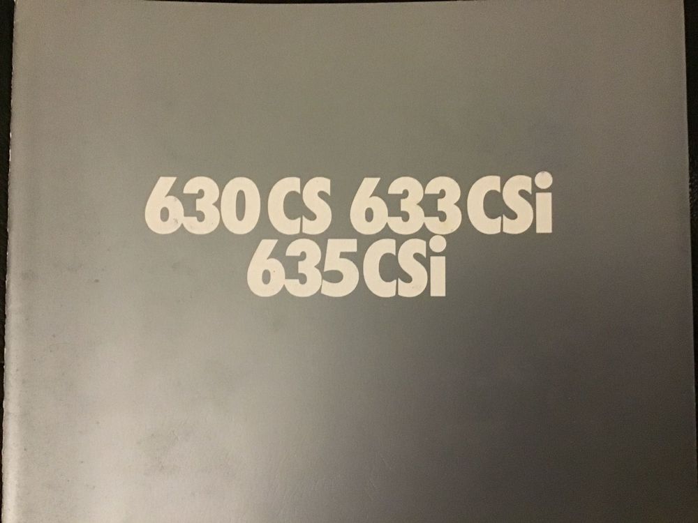 BMW 630 CS-635 CSi Verkaufsprospekt 1978 | Kaufen auf Ricardo