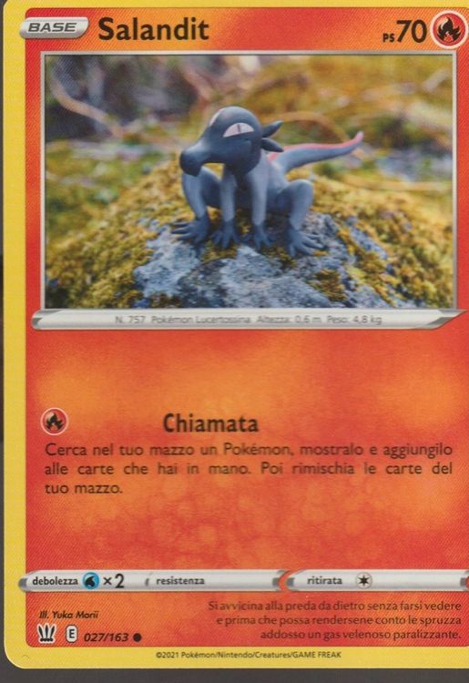 TCG POKEMON Stili Di Lotta BST 027/163 SALANDIT Italian (Neu (gemäss ...