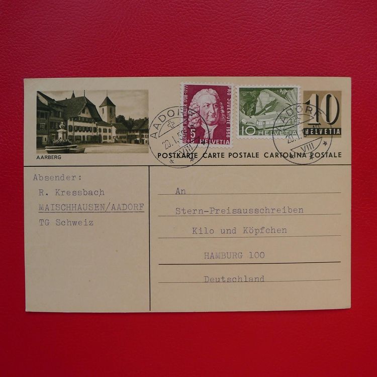 Karte von AADORF+ AARBERG n. Deutschland | Kaufen auf Ricardo