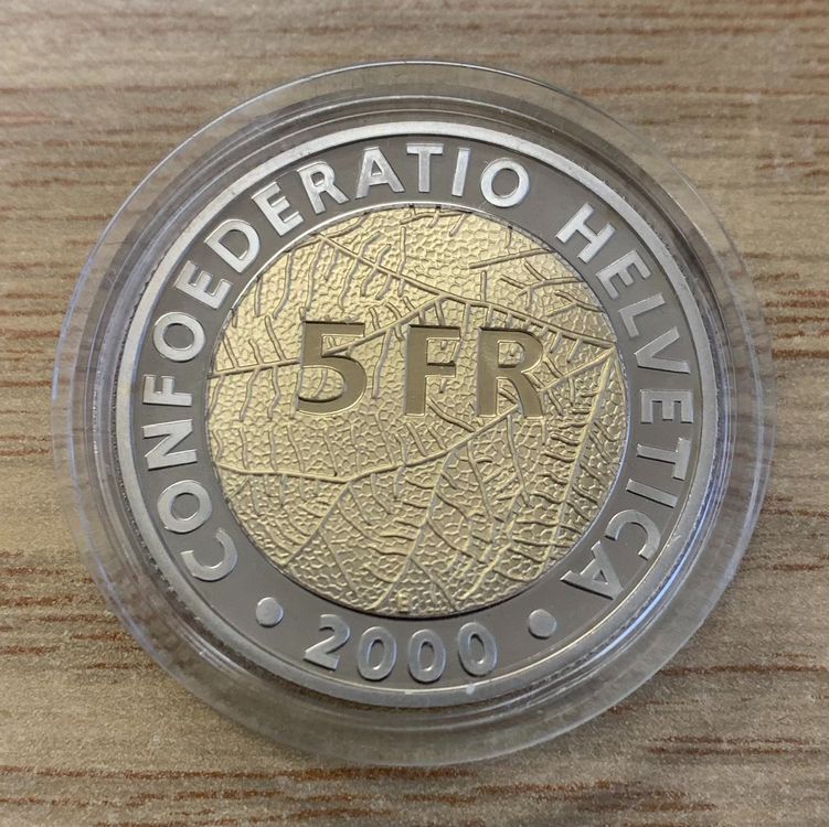 CH Sonder-/Gedenkmünze 2000 - 150 Jahre Franken / CHF 5.- (Neu und originalverpackt) in ...