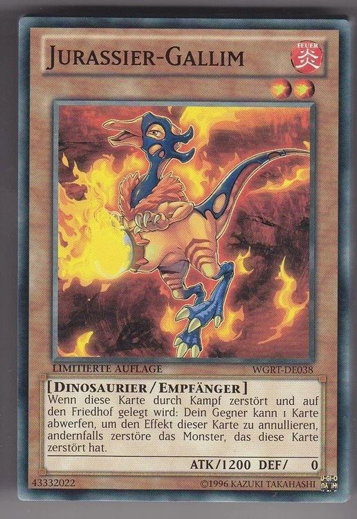 YU-GI-OH Jurassier Gallim Common WGRT-DE038 (Neu und originalverpackt ...