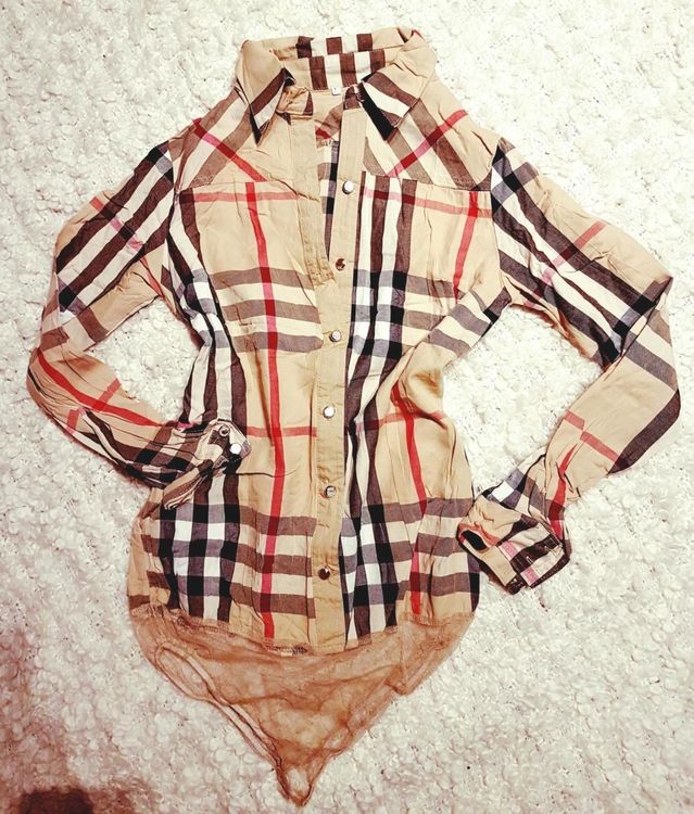 Beige Karierter Body *Burry* - Body à Carreaux Beige | Kaufen auf Ricardo